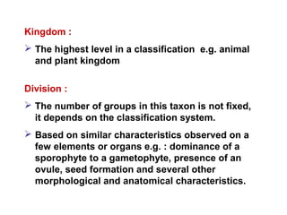 Plant taxonomy | PPT