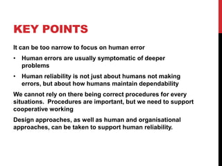CS5032 Lecture 6: Human Error 2 | PPTX