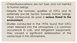 Ozone layer depletion-chloroflorocarbon CFC | PPT