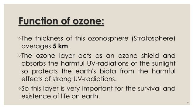 Ozone layer depletion-chloroflorocarbon CFC | PPT