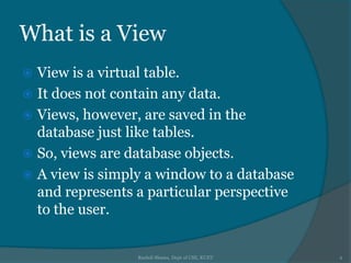 L6 views | PPTX | Databases | Computer Software and Applications
