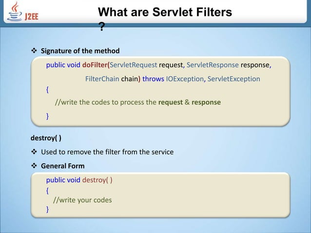Servlet Filters | PPTX | Web Development | Internet