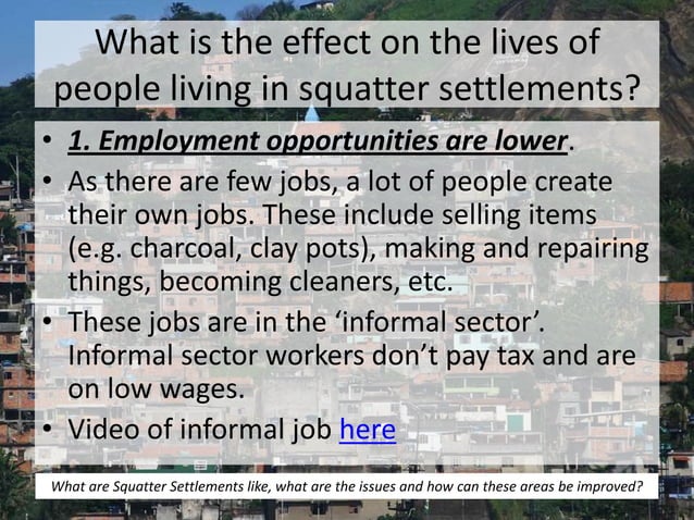 L6 ap issues in squatter settlements | PPT