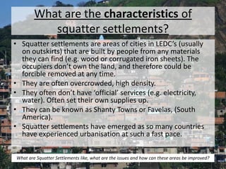 L6 ap issues in squatter settlements | PPT