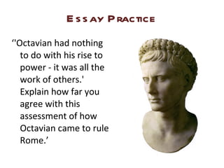 L6 Augustus - Constitutional Settlements | PPT | Death, Injury, or ...