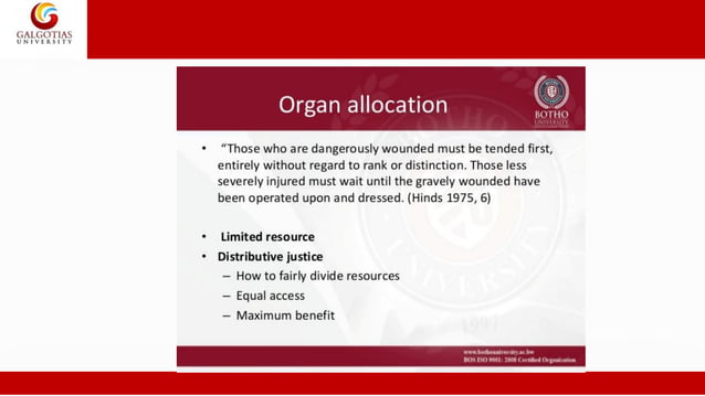 Ethics in organ transplantation | PDF