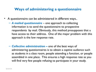 CONCEPT OF DATA COLLECTION METHODS USED IN RESEARCH. | PPT