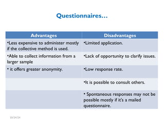CONCEPT OF DATA COLLECTION METHODS USED IN RESEARCH. | PPT