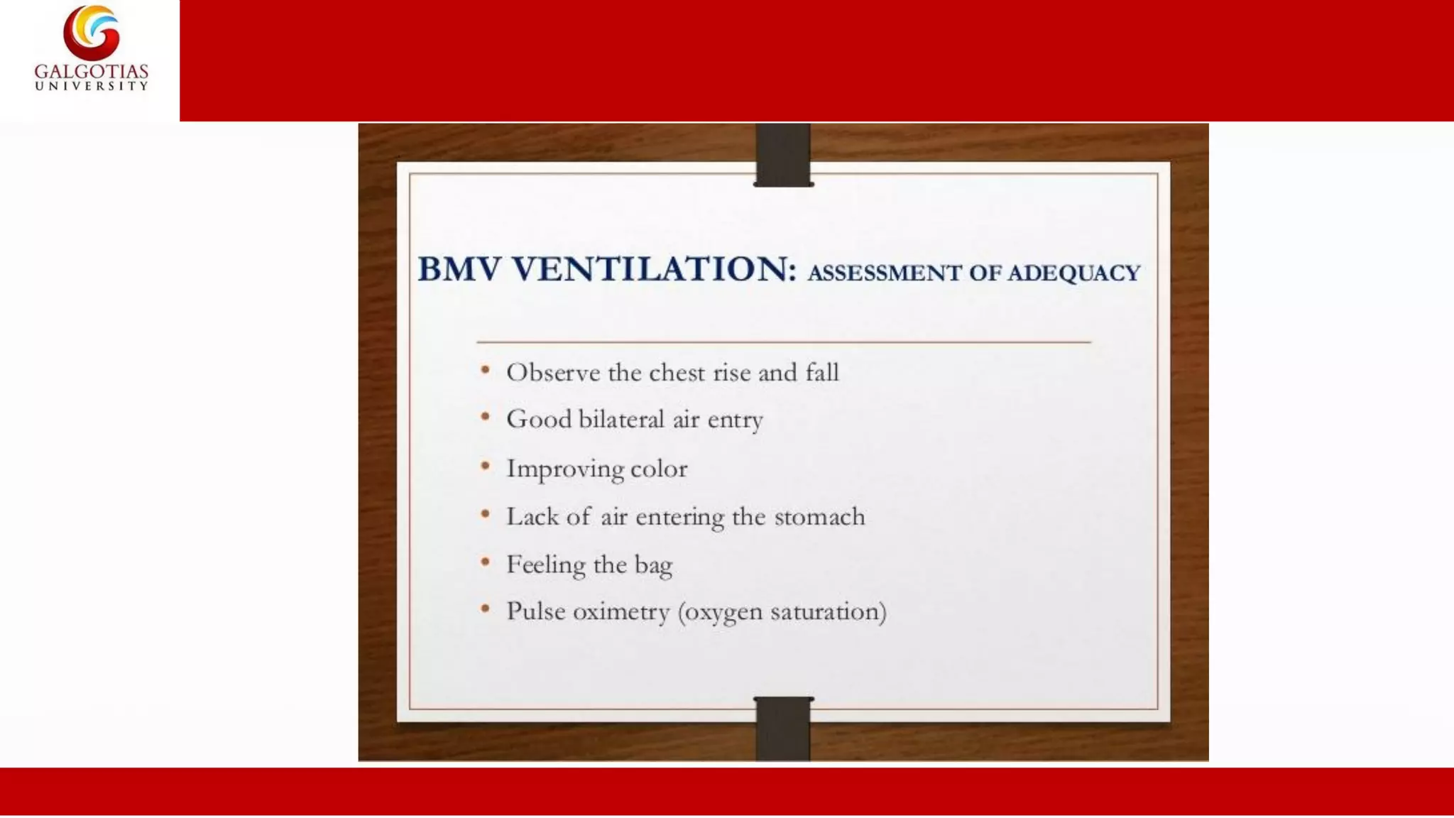 Chockinf and ventilation including Use of BVM | PDF