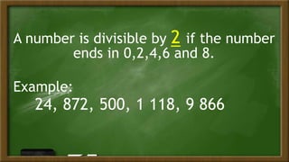 Divisibility rules | PPTX