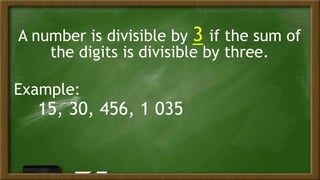 Divisibility rules | PPTX