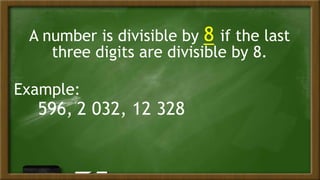 Divisibility rules | PPTX