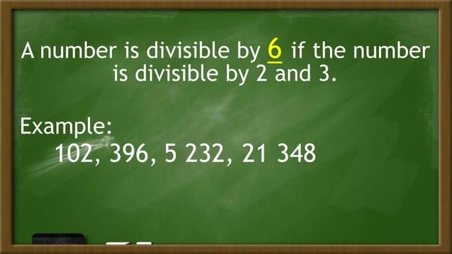 Divisibility rules