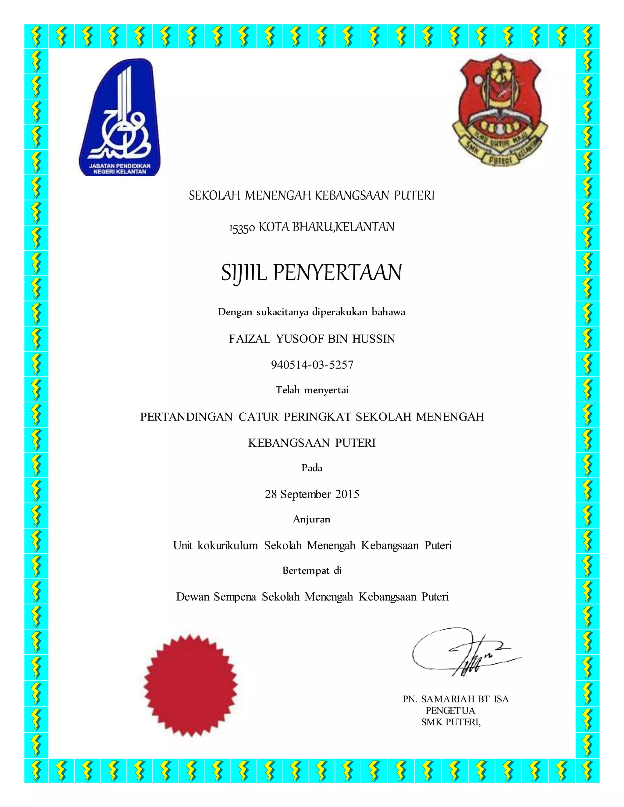 Sijil penyertaan | PDF