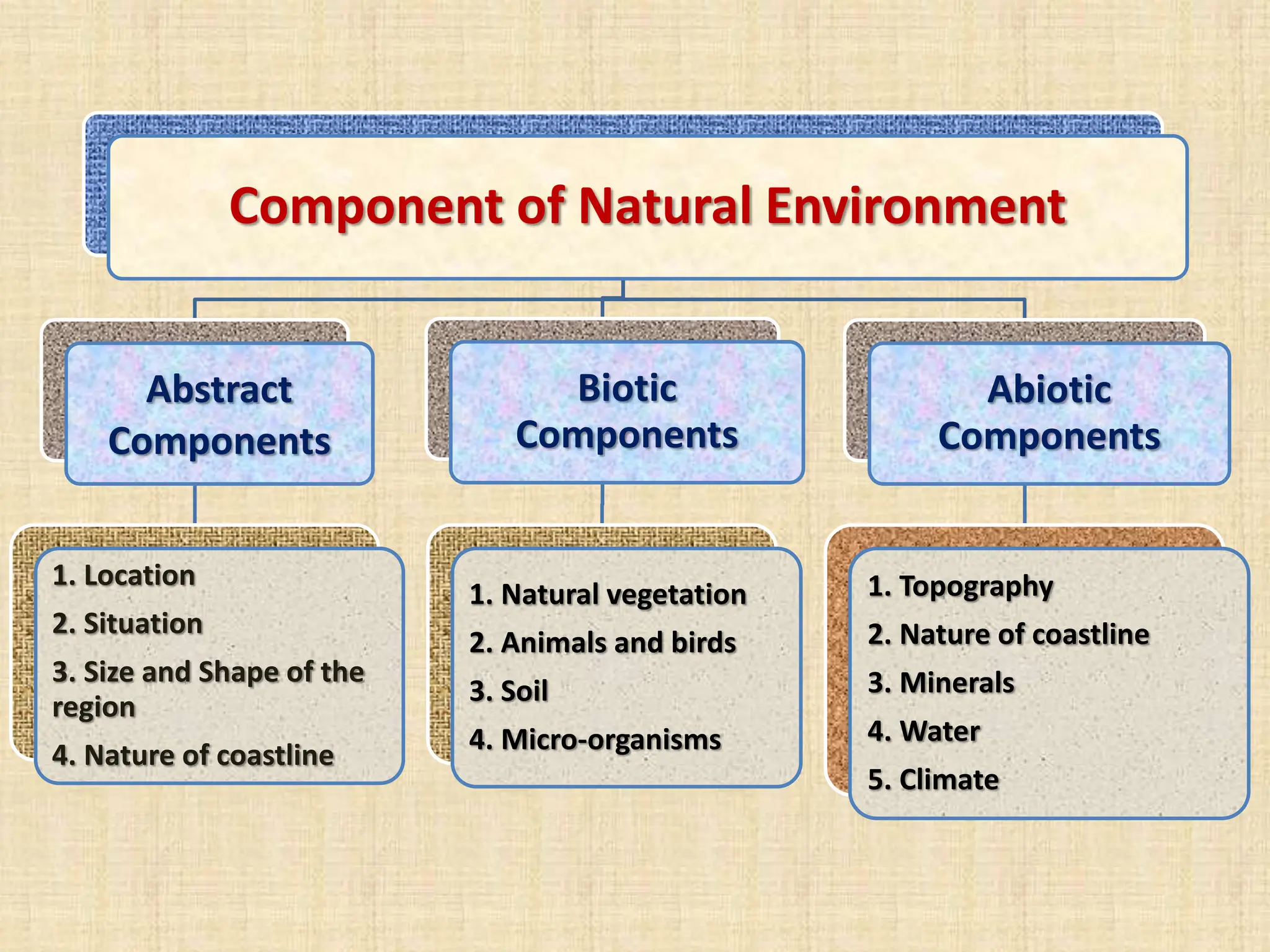Components of natural environment abiotic and biotic | PPT
