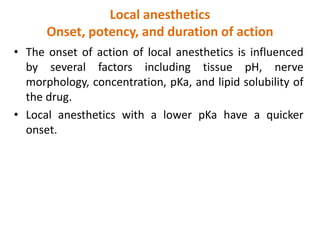 Local anesthetics | PPTX