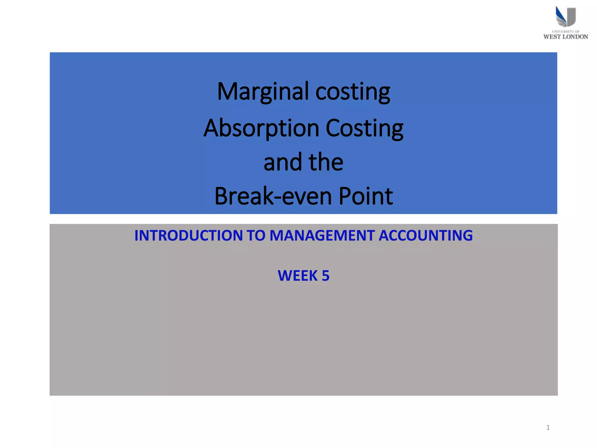 L6 marginal & absorption costing | PPT