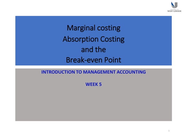 L6 marginal & absorption costing | PPT