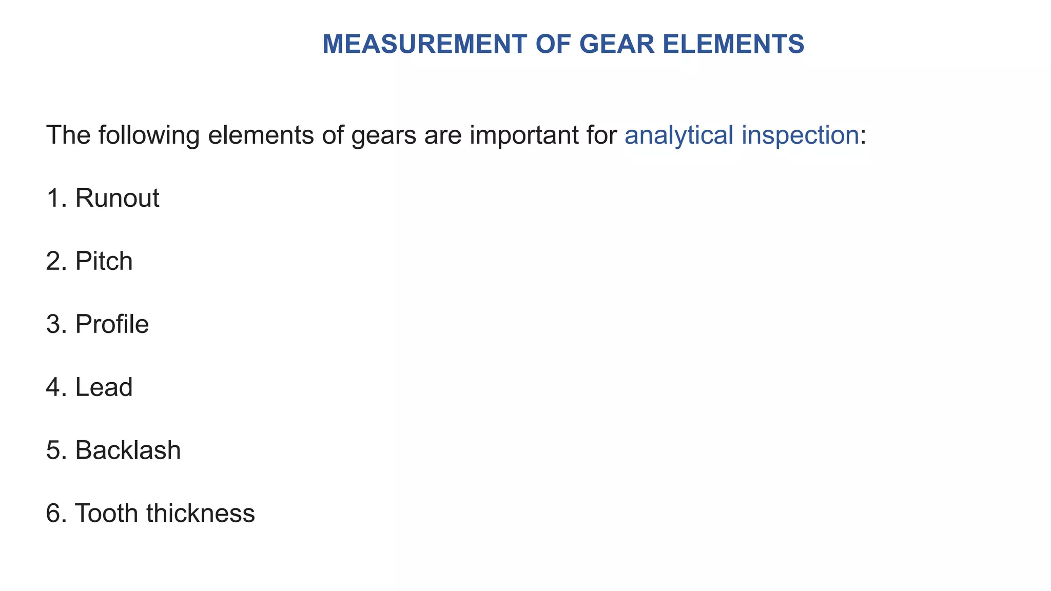 L6 measurement of gear tooth | PPTX