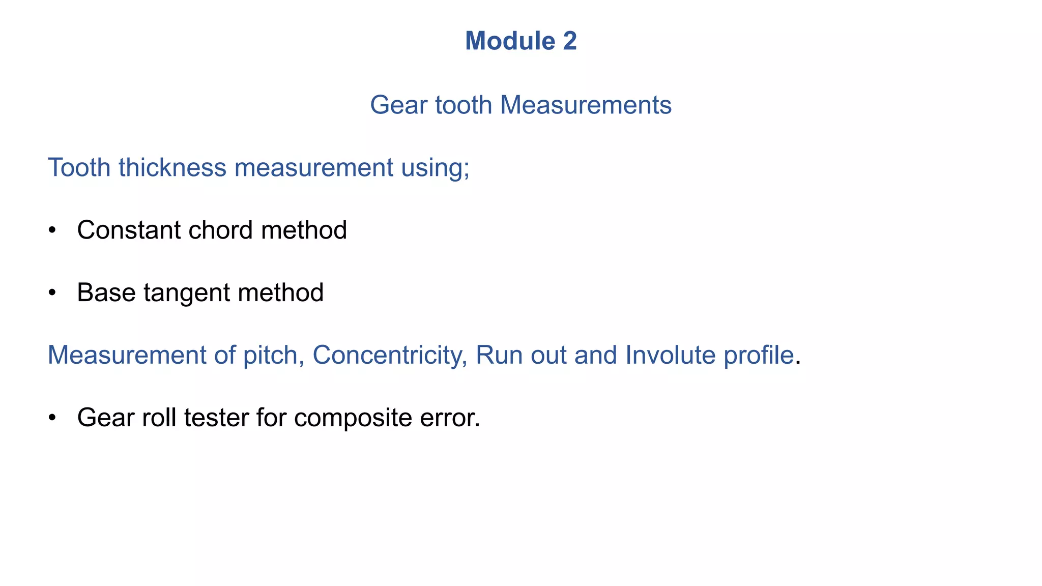 L6 measurement of gear tooth | PPTX