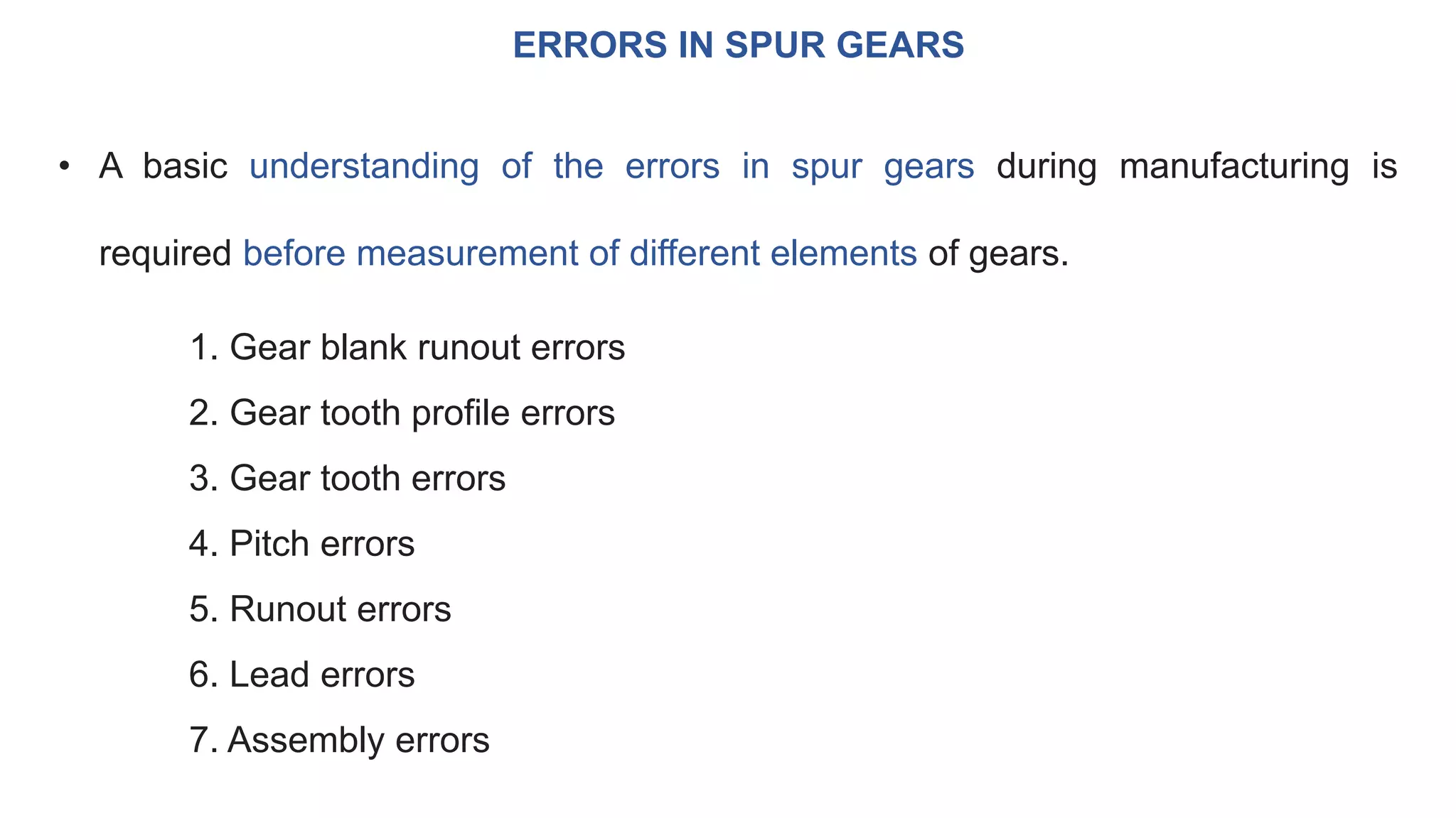 L6 measurement of gear tooth | PPTX