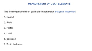 L6 measurement of gear tooth | PPTX