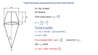 L6 measurement of gear tooth | PPTX