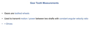 L6 measurement of gear tooth | PPTX