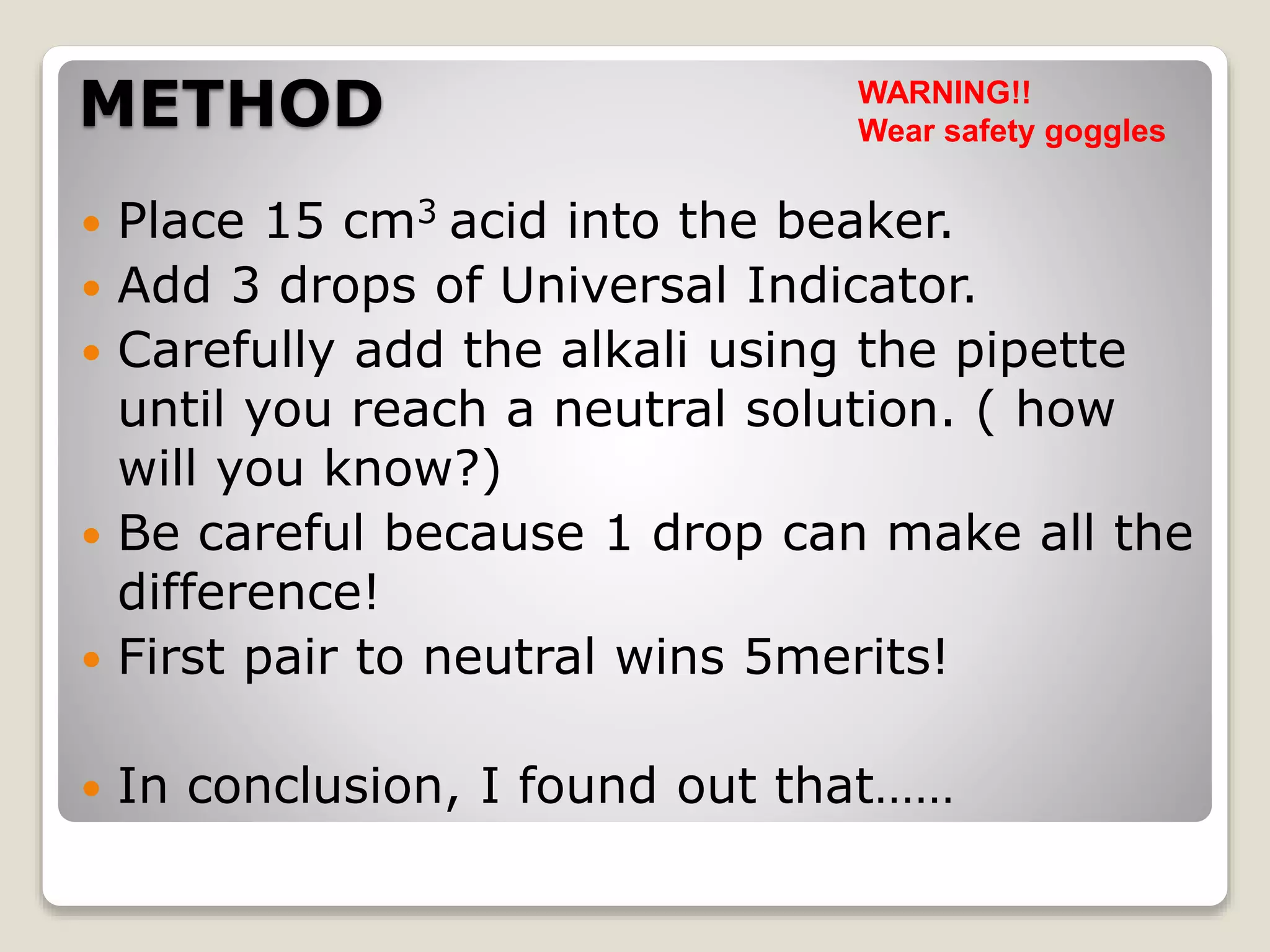 Neutralisation Reactions.ppt | Chemistry | Science
