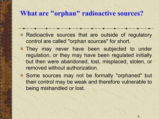 L6 safety and security of radiation sources | PPT | Logistics and ...
