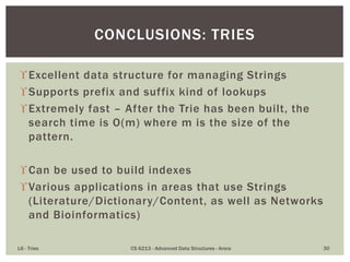 Tries - Tree Based Structures for Strings | PPT
