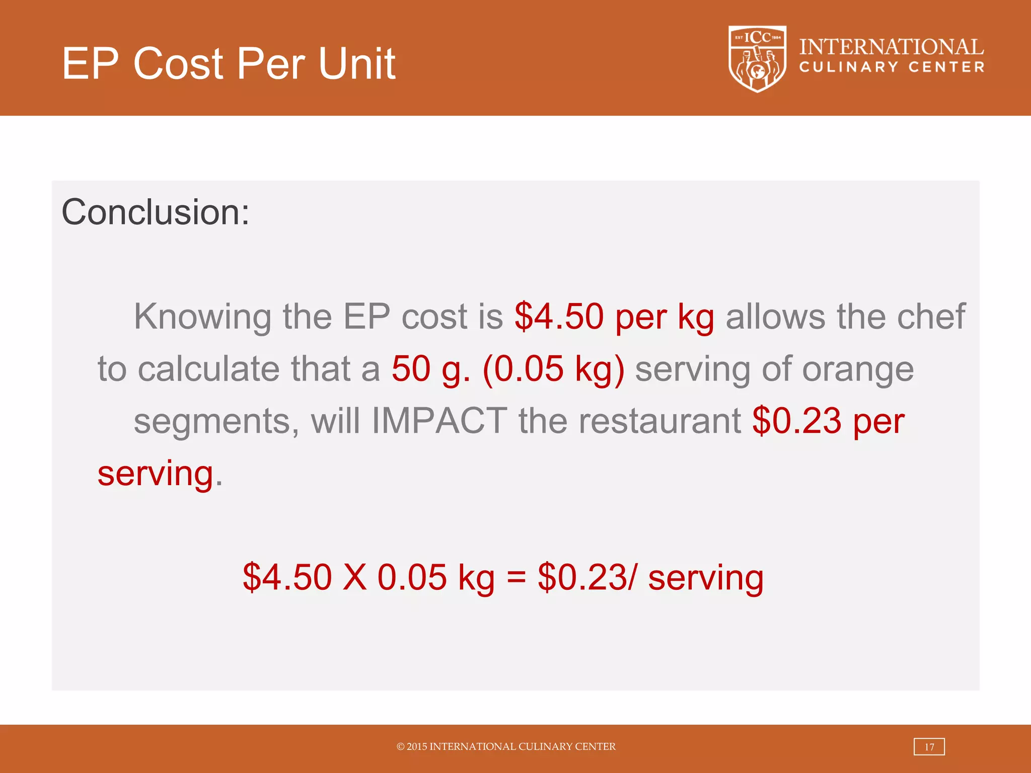 Food Costing | PPTX
