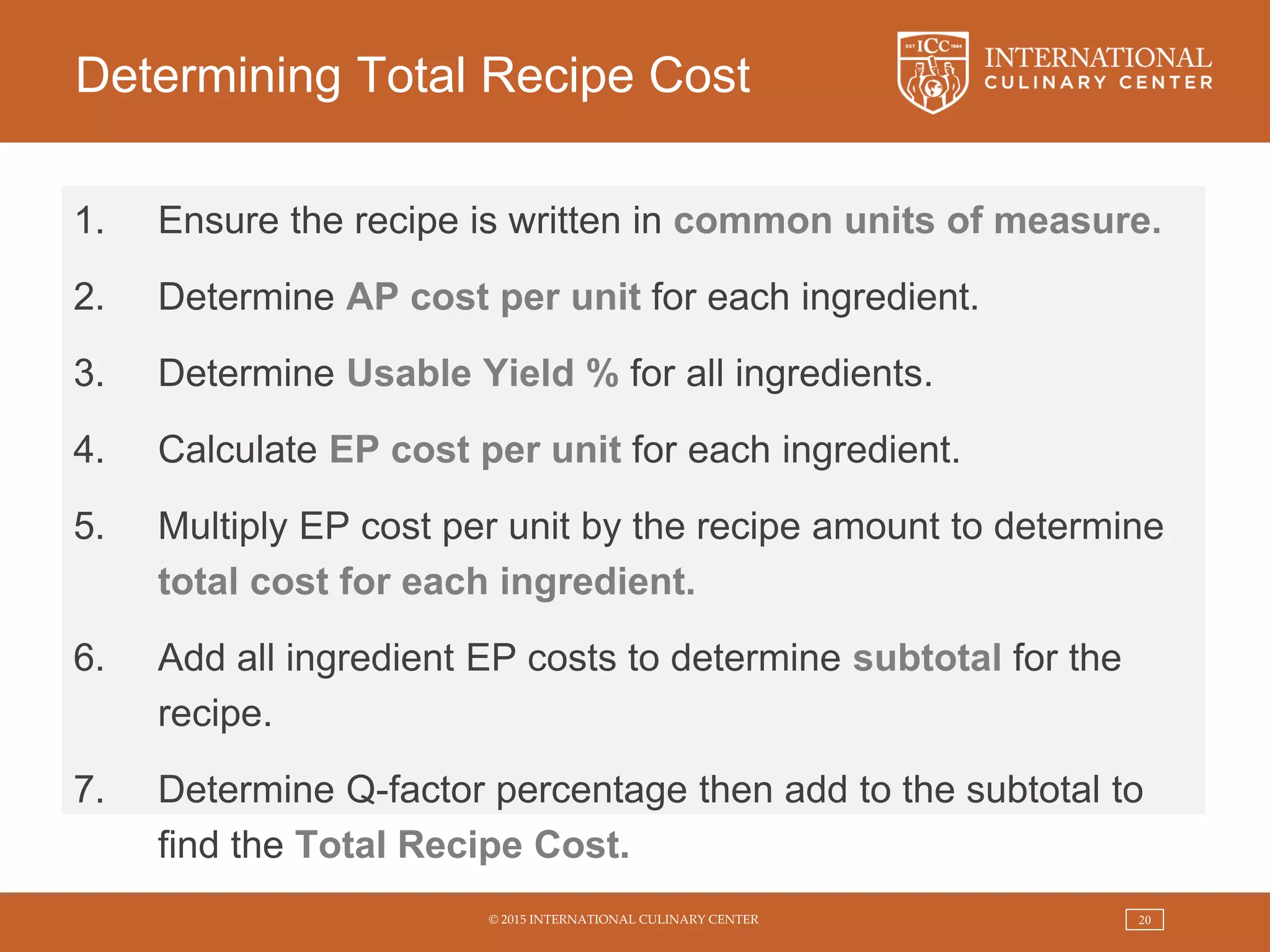 Food Costing | PPTX