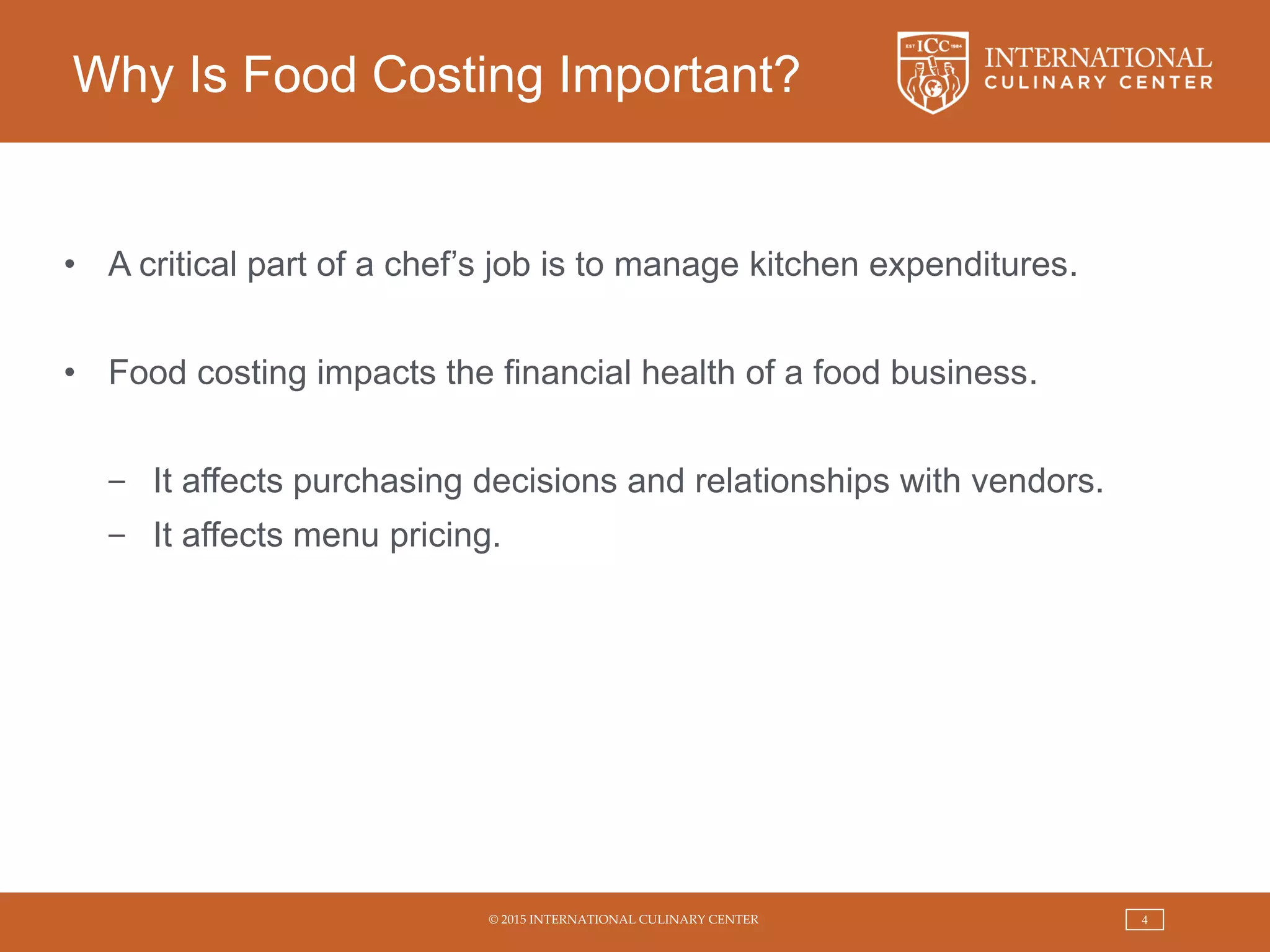 Food Costing | PPTX