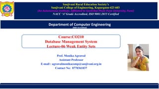 Weak Entity Sets in Database Management System.pptx