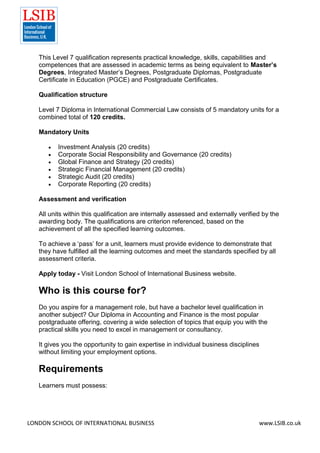 Level 7 Diploma in Accounting and Finance | PDF