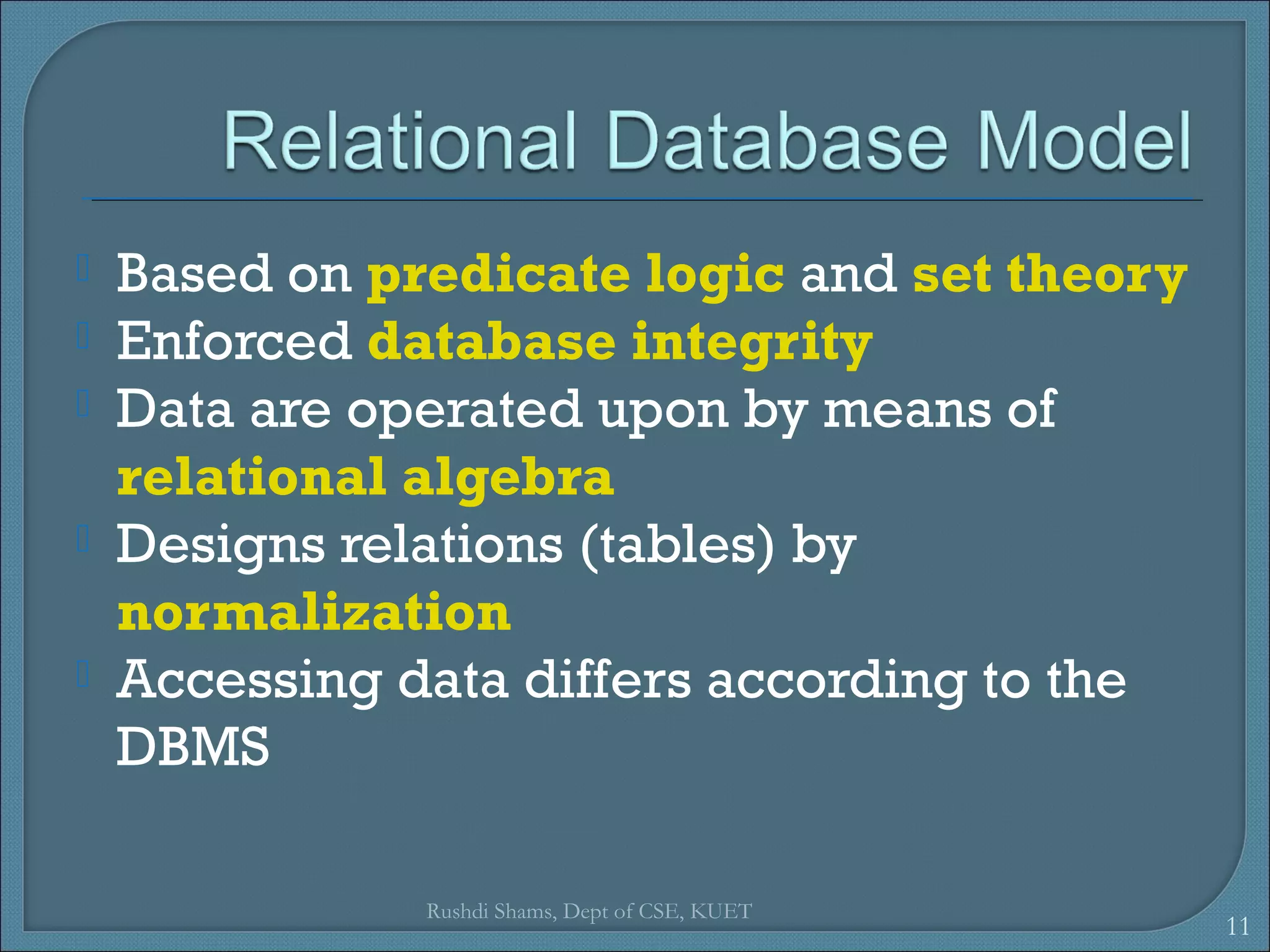 L7 data model and dbms architecture | PPT