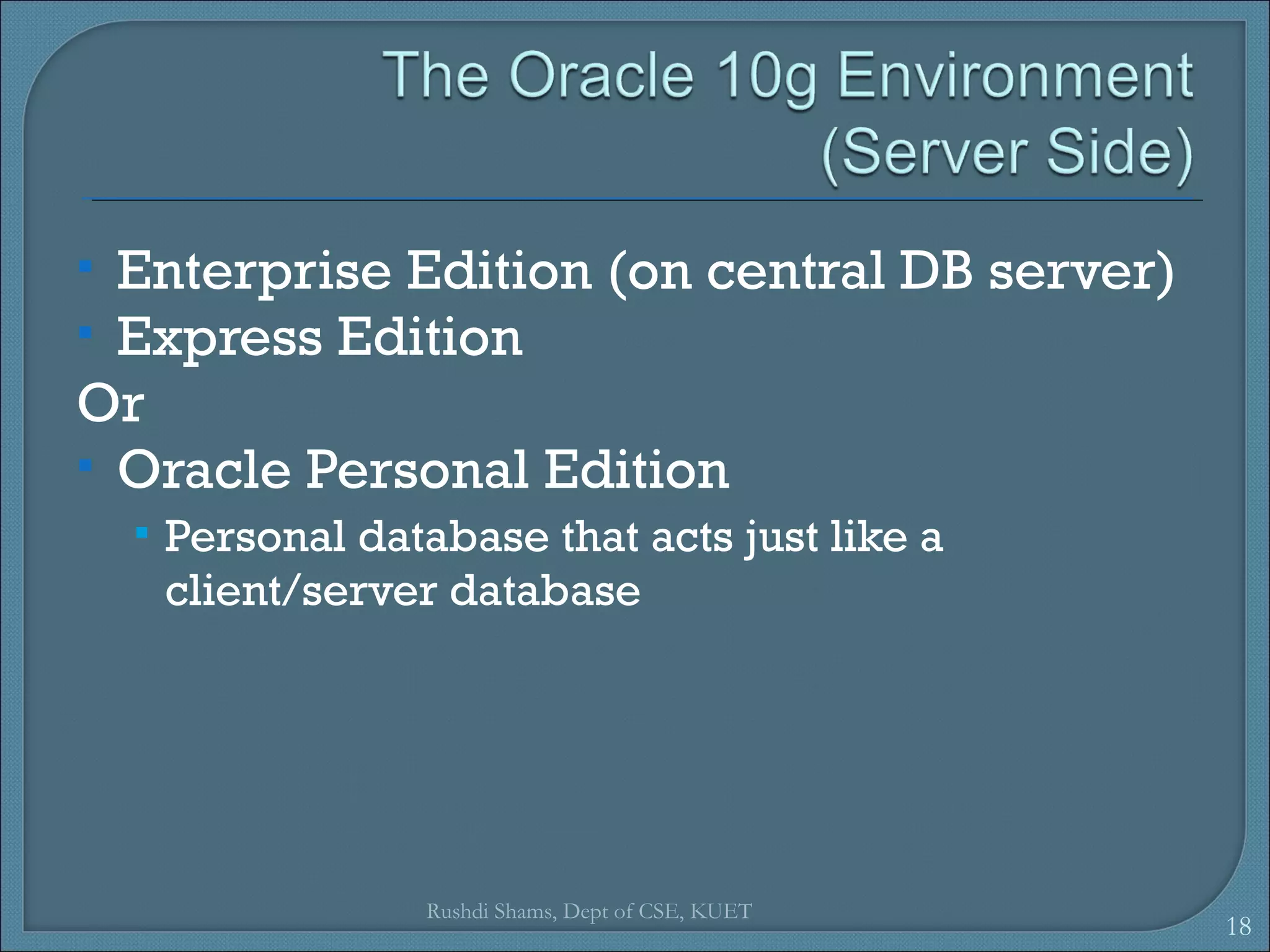 L7 data model and dbms architecture | PPT