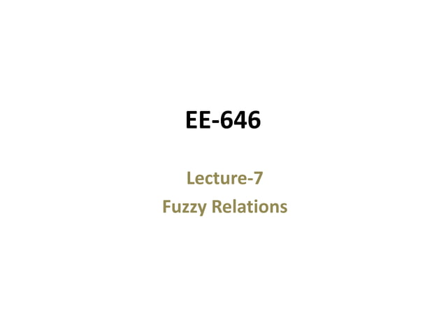 L7 fuzzy relations | PDF