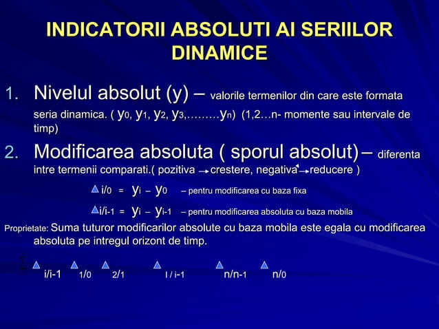 Indicatori statistici | PPT
