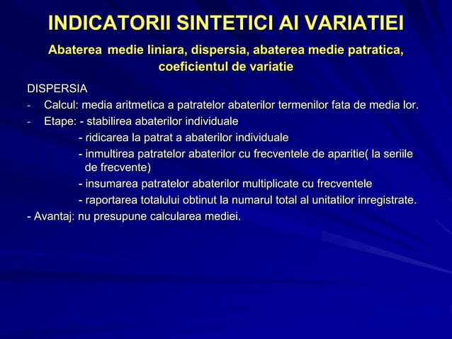Indicatori statistici | PPT