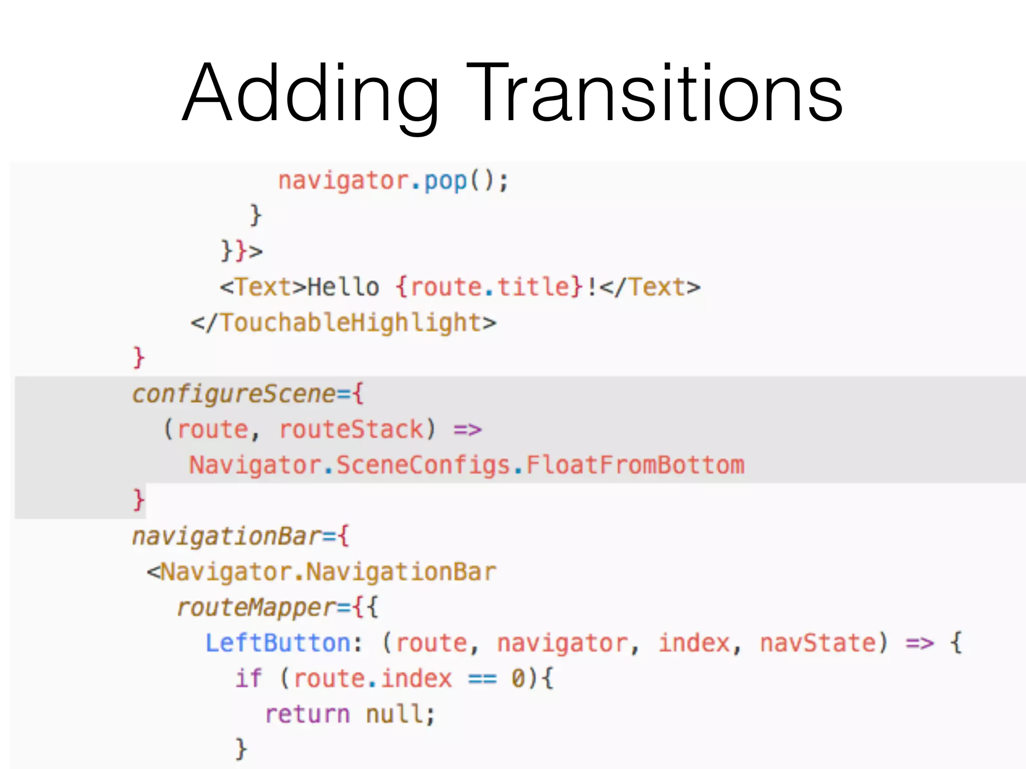 [react Native Tutorial] Lecture 7 Navigation Scene Transition Listview Ppt