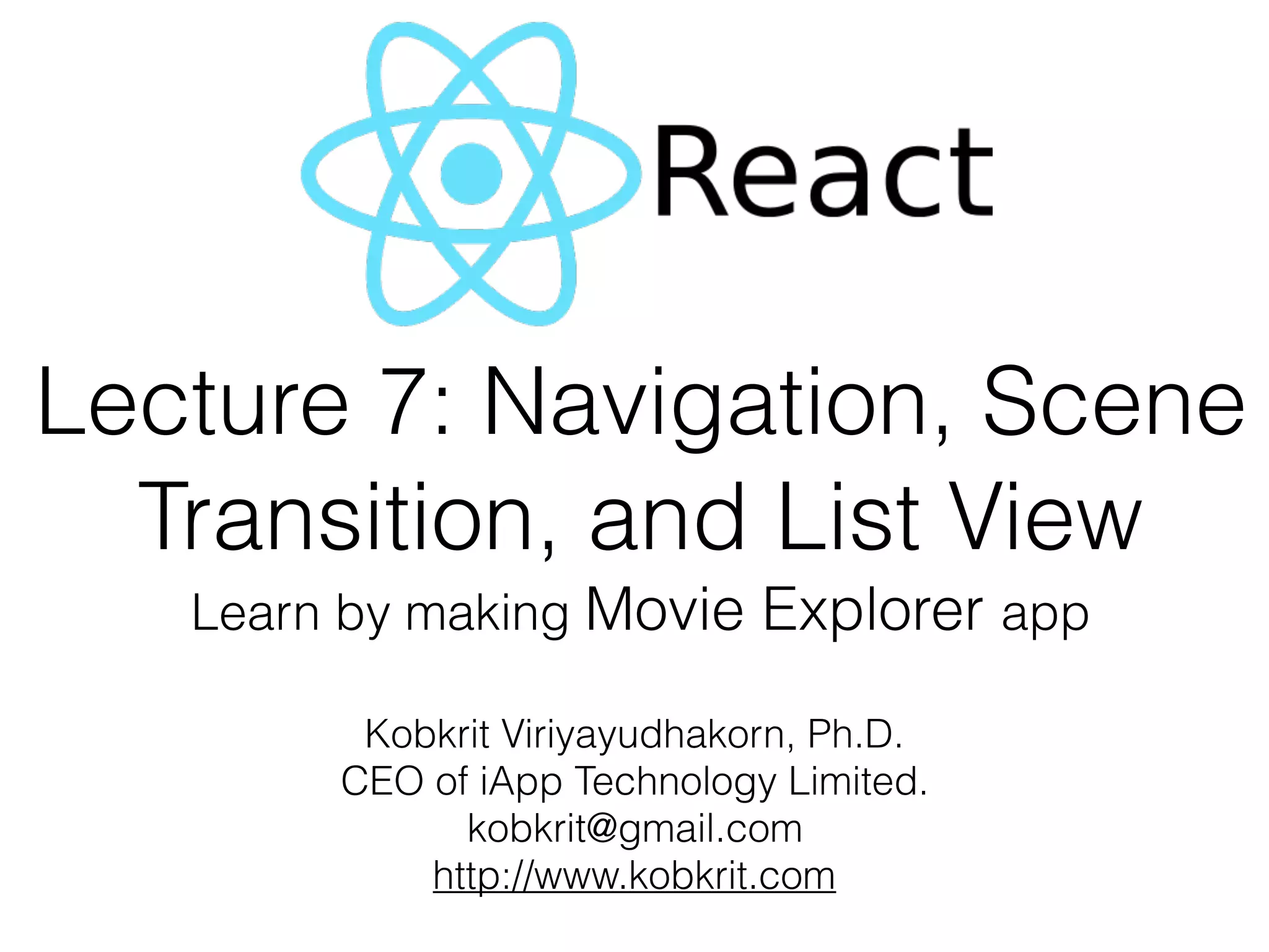 Browse Movies App with React Native | PPT