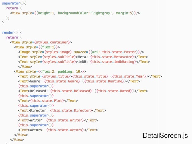 React Native Tutorial Lecture 7 Navigation Scene Transition Listview Ppt
