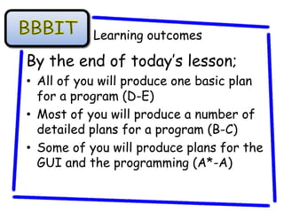 Planning Your Code | PPTX | Computing | Technology & Computing