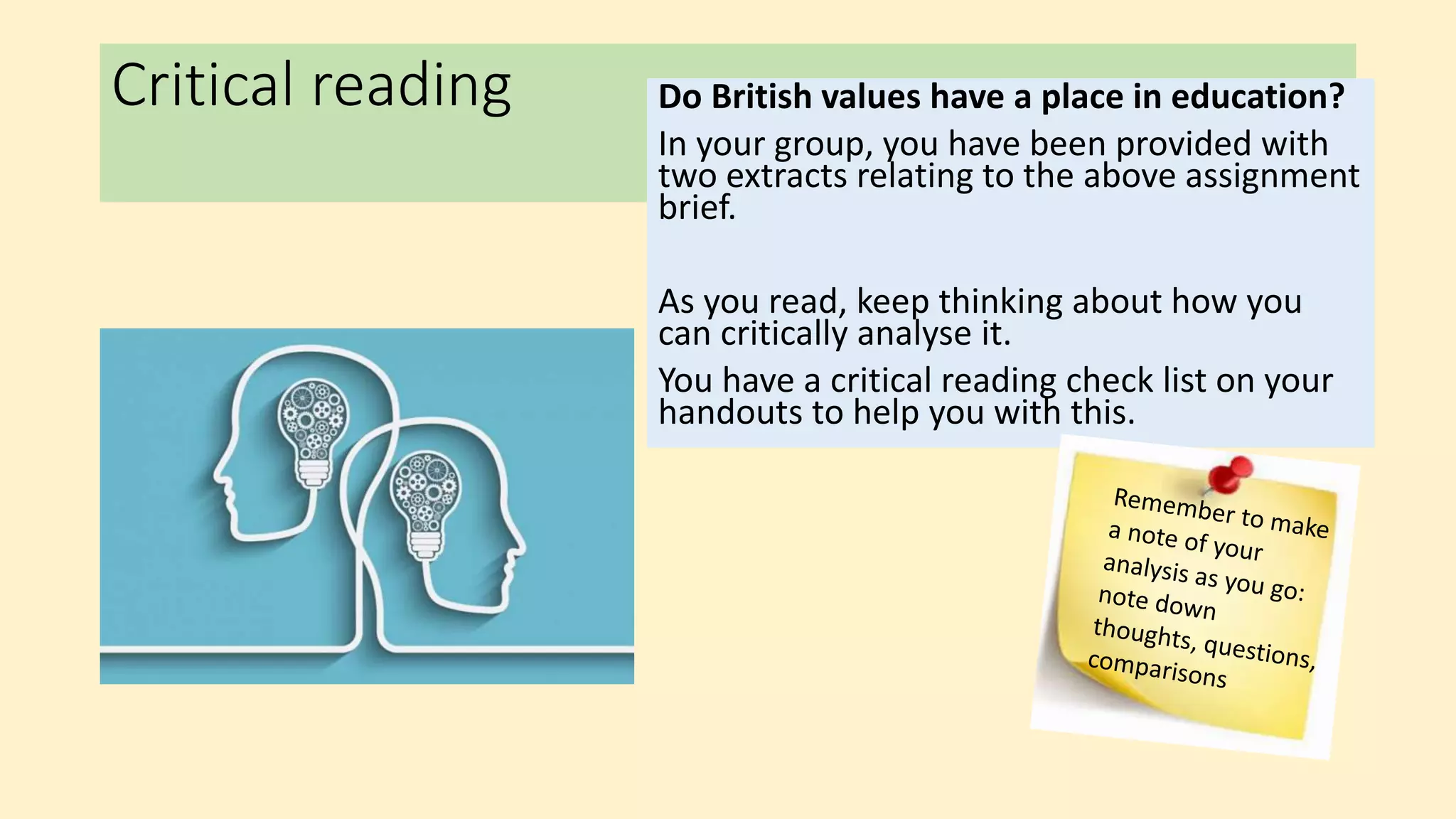 L7 critical analysis and reading | PPTX