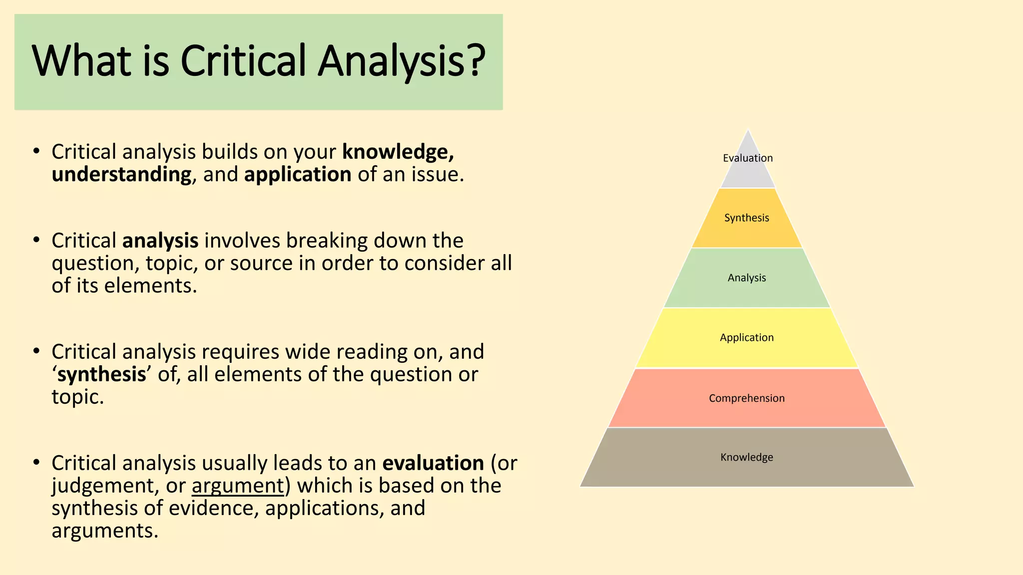 L7 critical analysis and reading | PPT