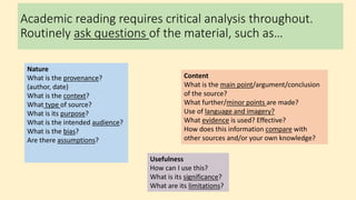 L7 critical analysis and reading | PPTX