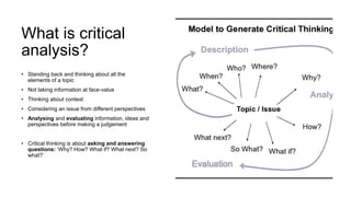 L7 critical analysis and reading | PPTX