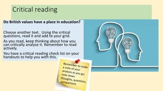 L7 critical analysis and reading october 2019 | PPTX